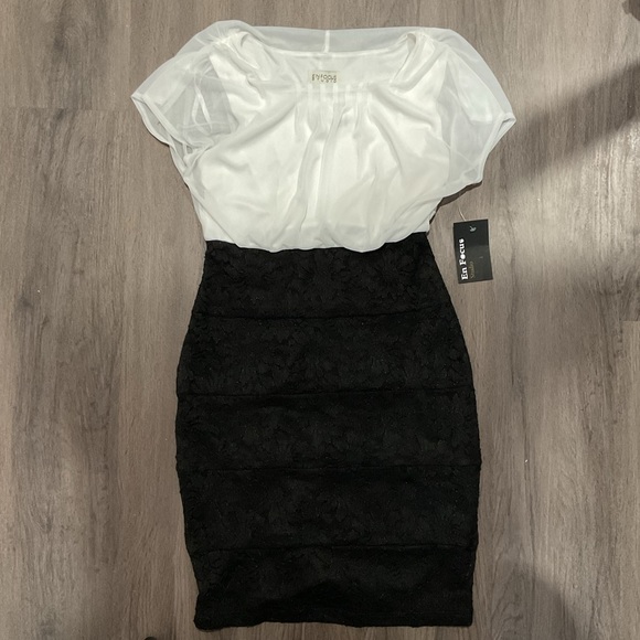 Enfocus Studio | Dresses | Enfocus Studio Black And White Cocktail ...